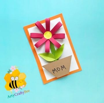 How To Make Easy Flower Pop Up Mother's Day Card (1 Template) - Arty ...