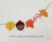 DIY Easy Fall Garland Paper Craft (+2 Templates) - Arty Crafty Bee