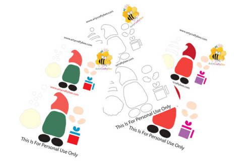 Easy Christmas Gnome paper Craft (+3 Templates) - Arty Crafty Bee