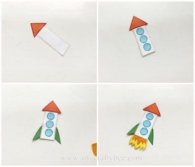 Easy 3D Space Rocket Pop-Up Card Craft For Kids - Arty Crafty Bee