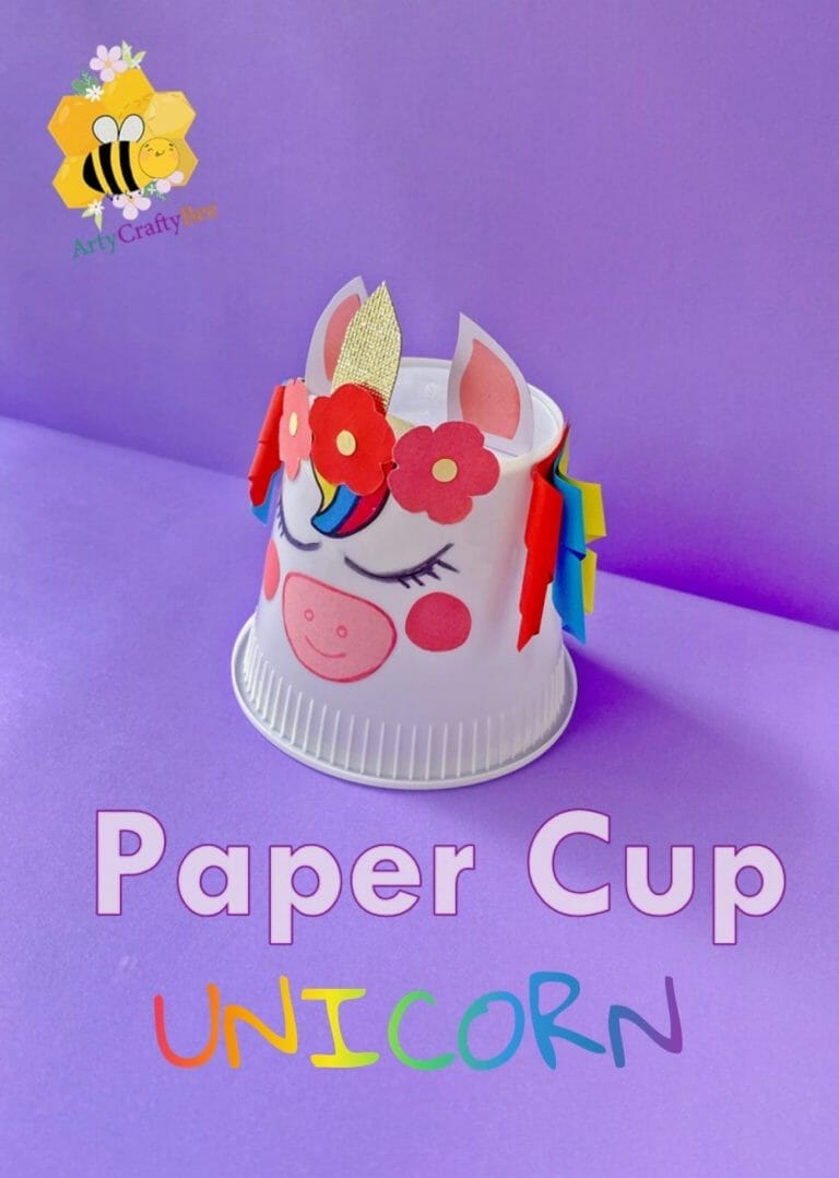 Easy Paper Cup Unicorn Craft Idea (+2 Printables) - Arty Crafty Bee