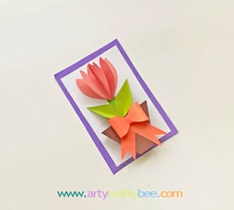 How To Make Easy Tulip Card For Mother's Day (2 Printables) - Arty ...