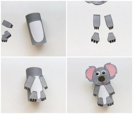 Adorable Toilet Paper Roll Koala Craft (2 Printables) - Arty Crafty Bee