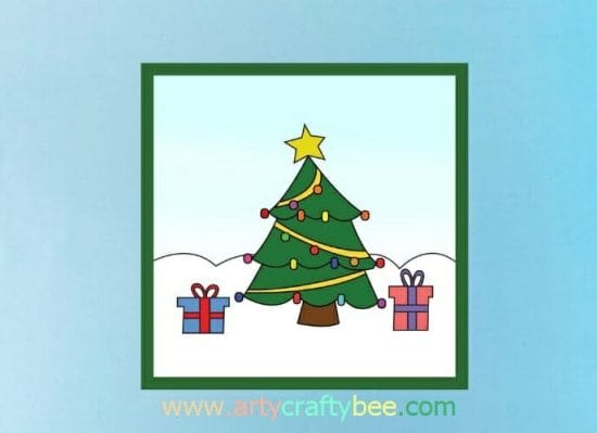 Cute Christmas Tree Drawing Ideas Easy (in 10 minutes) - Arty Crafty Bee