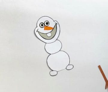 Frozen Olaf Bookmark Craft For Kids (2 Printable) - Arty Crafty Bee