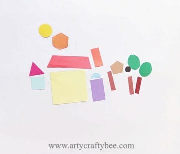 Fun Shape Craft For Preschoolers (2 Templates) - Arty Crafty Bee