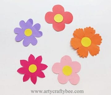 Toilet Paper Roll Flowers Craft (2 Printables) - Arty Crafty Bee