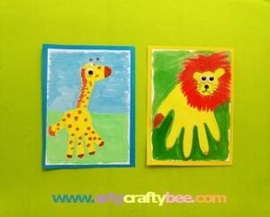 5 Cool Handprint Animals Coloring Craft - Arty Crafty Bee