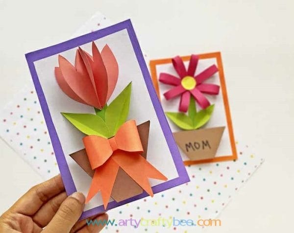 How To Make Easy Tulip Card For Mother's Day (2 Printables) - Arty ...