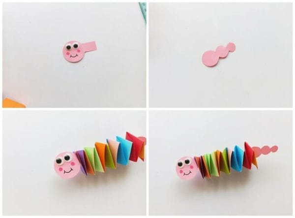 Fun Paper Slinky Caterpillar Craft For Kids - Arty Crafty Bee