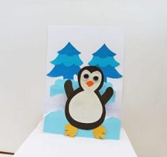 3D Penguin Pop Up Card Easy - Arty Crafty Bee