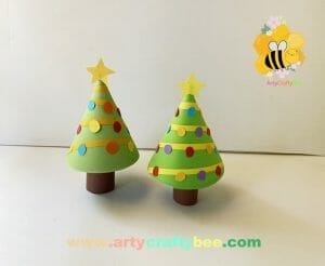 How To Make Paper Cone Christmas Tree Easy (+2 Templates) - Arty Crafty Bee