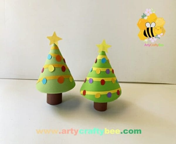 How To Make Paper Cone Christmas Tree Easy (+2 Templates) - Arty Crafty Bee