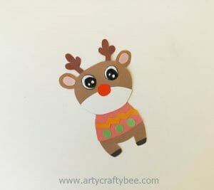 Rudolph The Red Nosed Reindeer Ornament Craft - Arty Crafty Bee