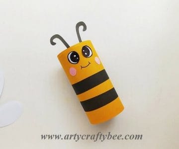 How To Make 3D Toilet Paper Roll Bee Craft For Kids Easy - Arty Crafty Bee