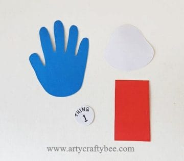 Thing 1 Thing 2 Handprint Craft Easy - Arty Crafty Bee