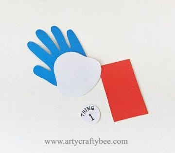 Thing 1 Thing 2 Handprint Craft Easy - Arty Crafty Bee