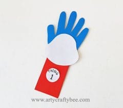Thing 1 Thing 2 Handprint Craft Easy - Arty Crafty Bee