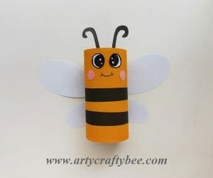 How To Make 3D Toilet Paper Roll Bee Craft For Kids Easy - Arty Crafty Bee