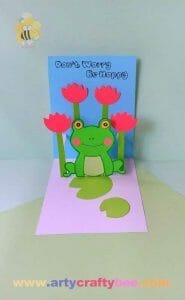 How To Make A Frog Pop Up Card Easy - Arty Crafty Bee