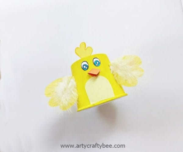 Paper Cup Easter Chick Craft For Toddlers Easy - Arty Crafty Bee