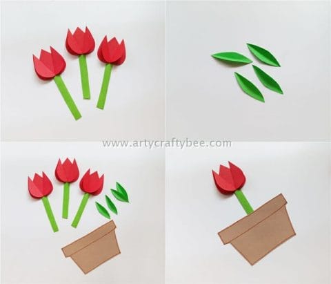 DIY Mother's Day Tulip Card Tutorial - Arty Crafty Bee