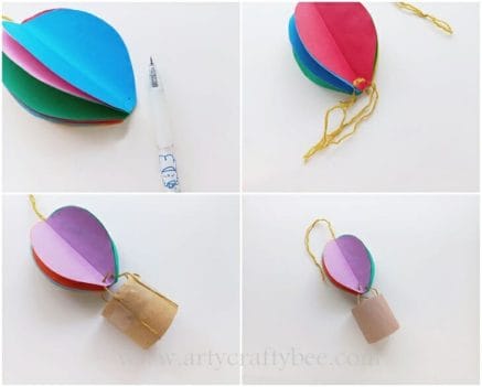 3D Hot Air Balloon Craft Easy - Arty Crafty Bee
