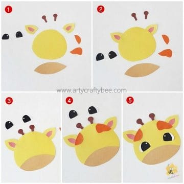 Easy Paper Giraffe Craft - Paper Bag Puppet - Arty Crafty Bee