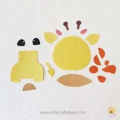 Easy Paper Giraffe Craft - Paper Bag Puppet - Arty Crafty Bee