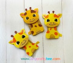 Easy Paper Giraffe Craft - Paper Bag Puppet - Arty Crafty Bee