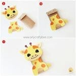 Easy Paper Giraffe Craft - Paper Bag Puppet - Arty Crafty Bee