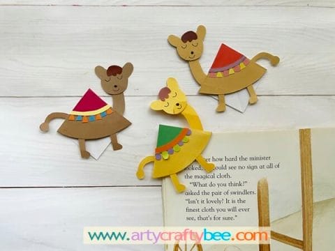 Paper Camel Craft - How To Make A Corner Bookmark Easy - Arty Crafty Bee