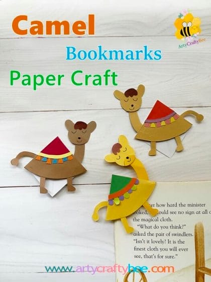 Paper Camel Craft - How To Make A Corner Bookmark Easy - Arty Crafty Bee