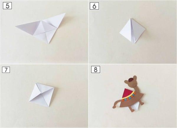 Paper Camel Craft - How To Make A Corner Bookmark Easy - Arty Crafty Bee