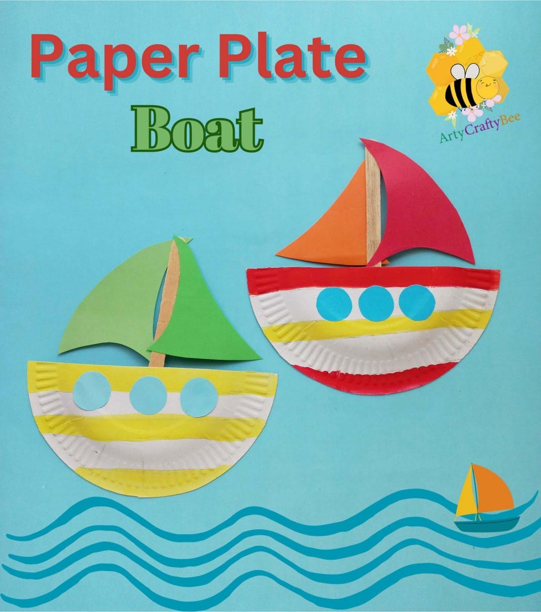 Fun Paper Plate Boat - Arty Crafty Bee