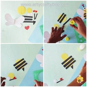Bee My Valentine Craft for Valentine's Day - Arty Crafty Bee