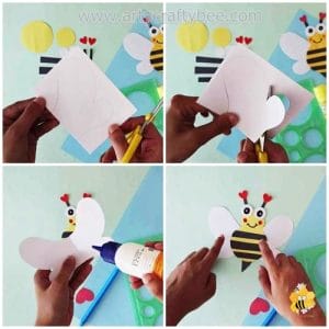Bee My Valentine Craft for Valentine's Day - Arty Crafty Bee