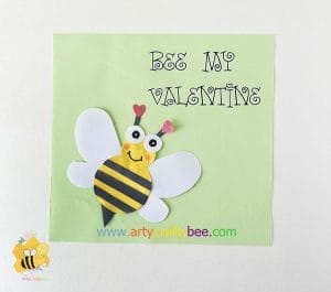 Bee My Valentine Craft for Valentine's Day - Arty Crafty Bee