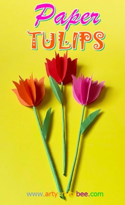How to Make Paper Tulips: Step-by-Step Paper Tulips - Arty Crafty Bee